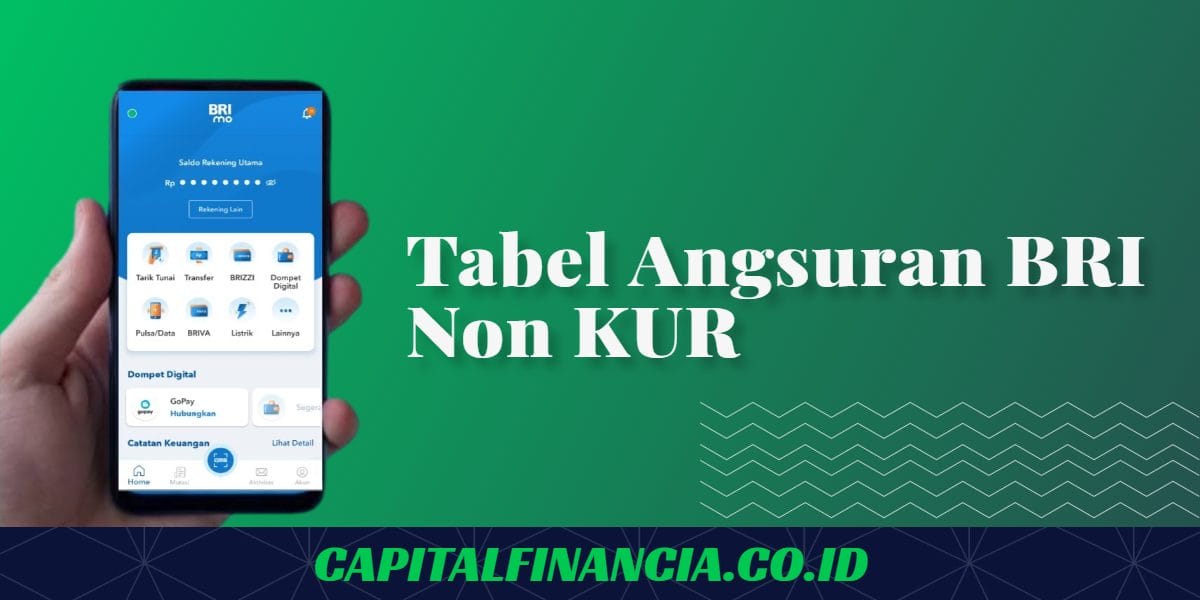 Tabel Angsuran Pinjaman Bank BRI Non KUR 2025